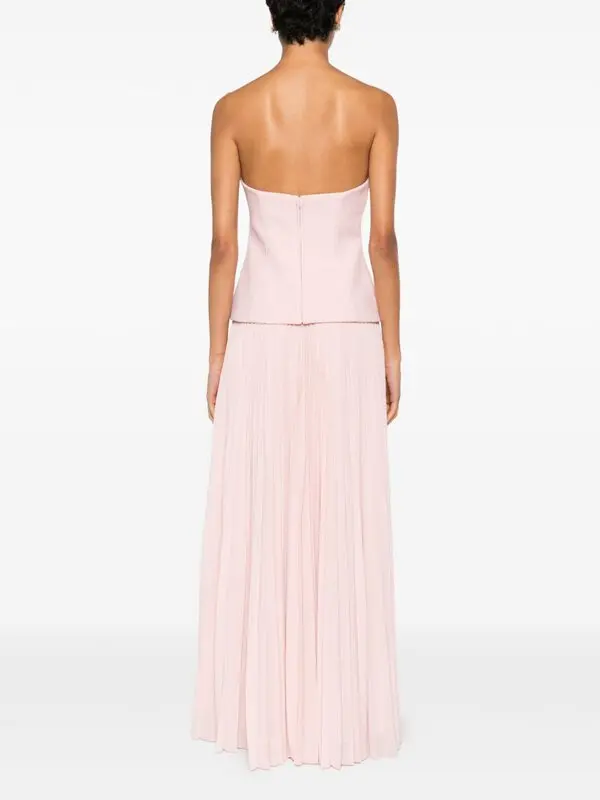 Solace London Britt Maxi Dress With One-shoulder And Pleated Skirt
