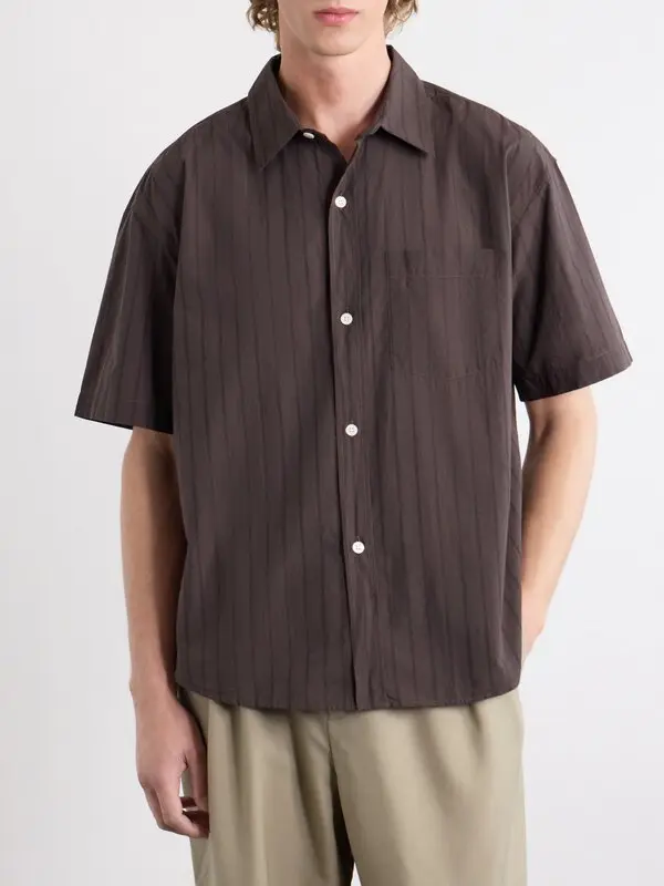 MFPEN New Input Striped Cotton-poplin Shirt
