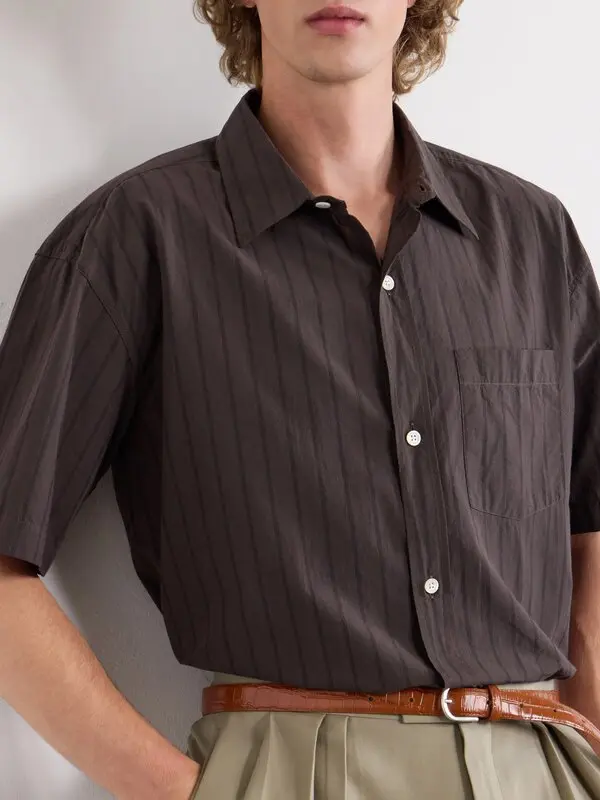 MFPEN New Input Striped Cotton-poplin Shirt