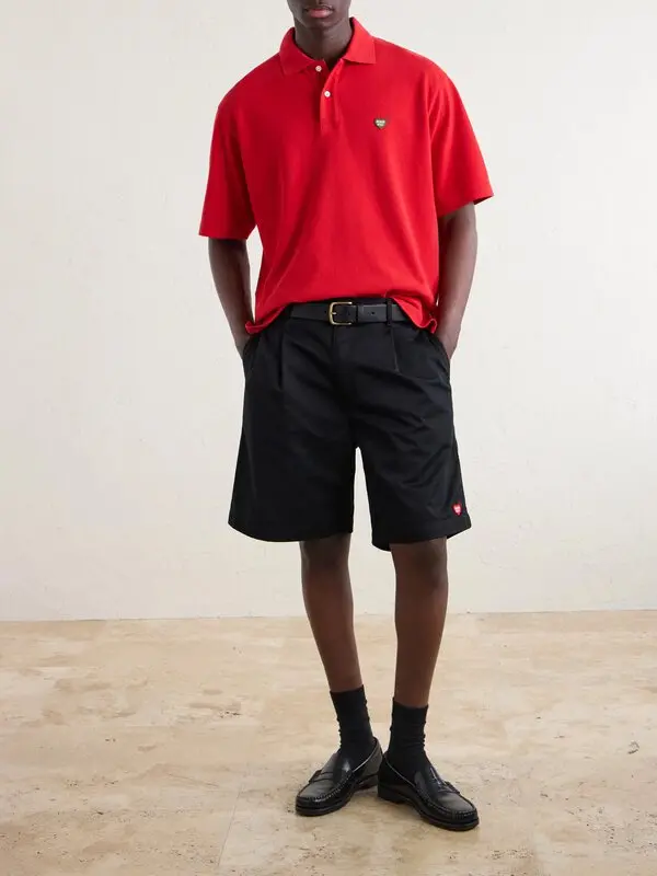 HUMAN MADE Logo-appliquéd Cotton-piqué Polo Shirt