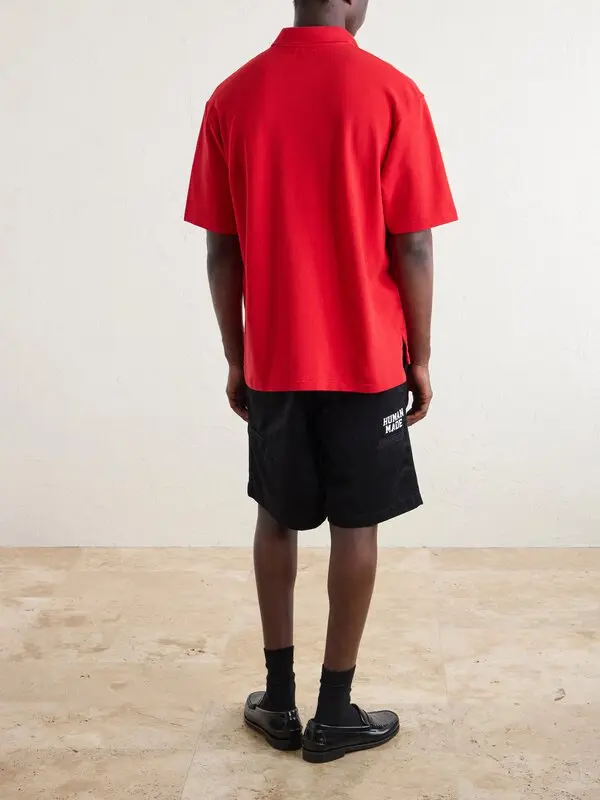 HUMAN MADE Logo-appliquéd Cotton-piqué Polo Shirt