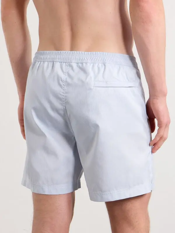 Sunspel Fine Striped Straight-leg Swim Shorts