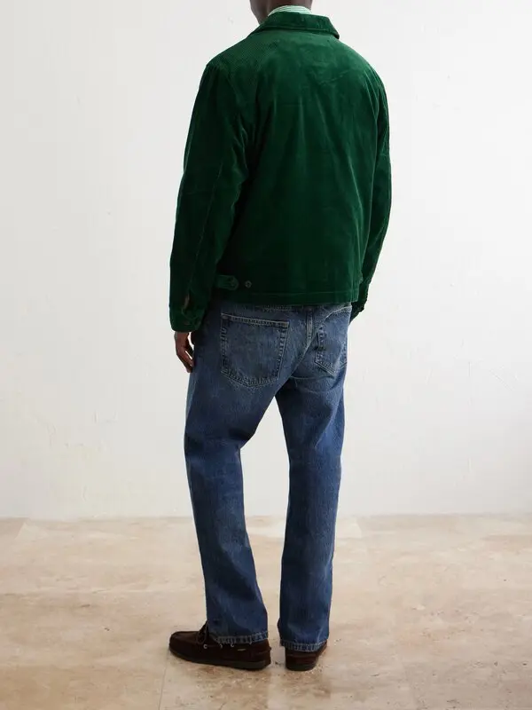 Polo Ralph Lauren Cotton-corduroy Jacket With Leather Trim