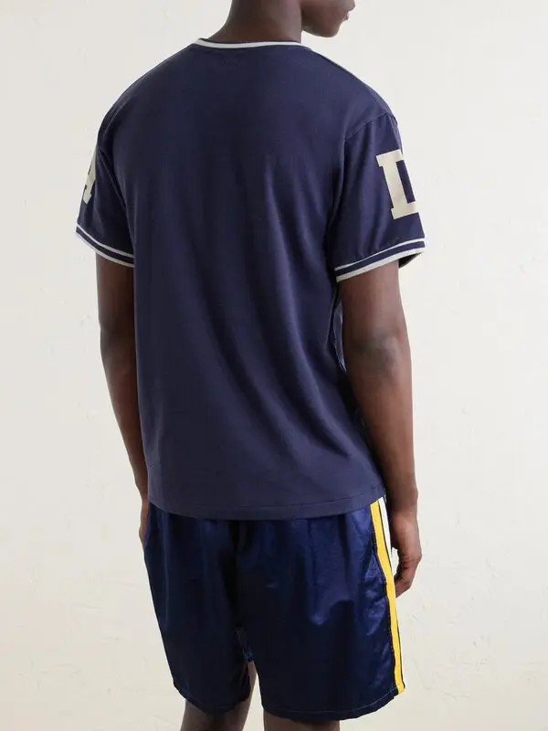 HUMAN MADE Logo-print Jersey T-shirt - Blue