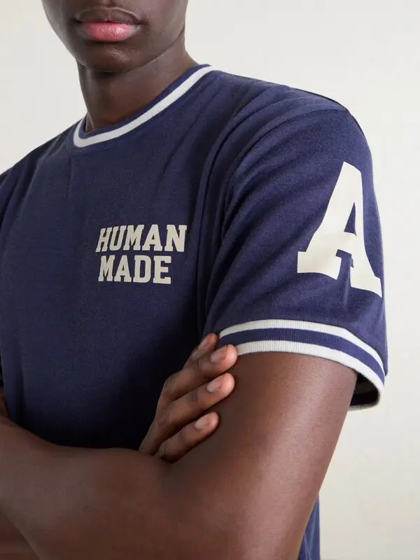 HUMAN MADE Logo-print Jersey T-shirt - Blue