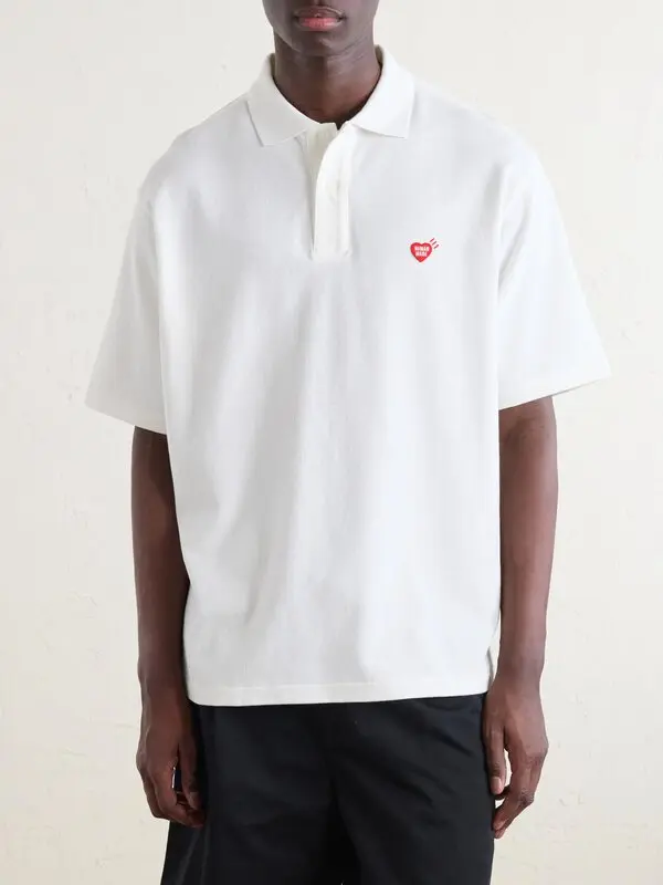 HUMAN MADE Logo-detailed Cotton-piqué Polo Shirt
