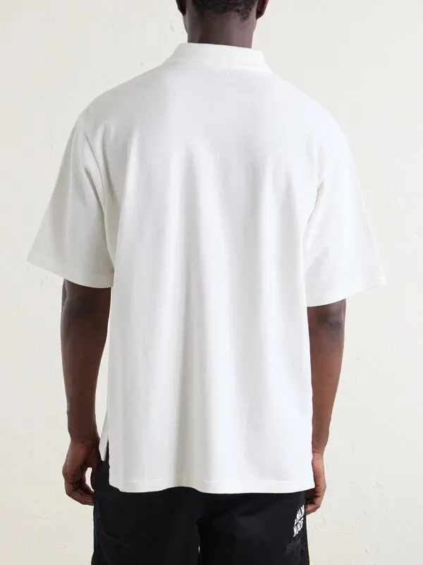 HUMAN MADE Logo-detailed Cotton-piqué Polo Shirt