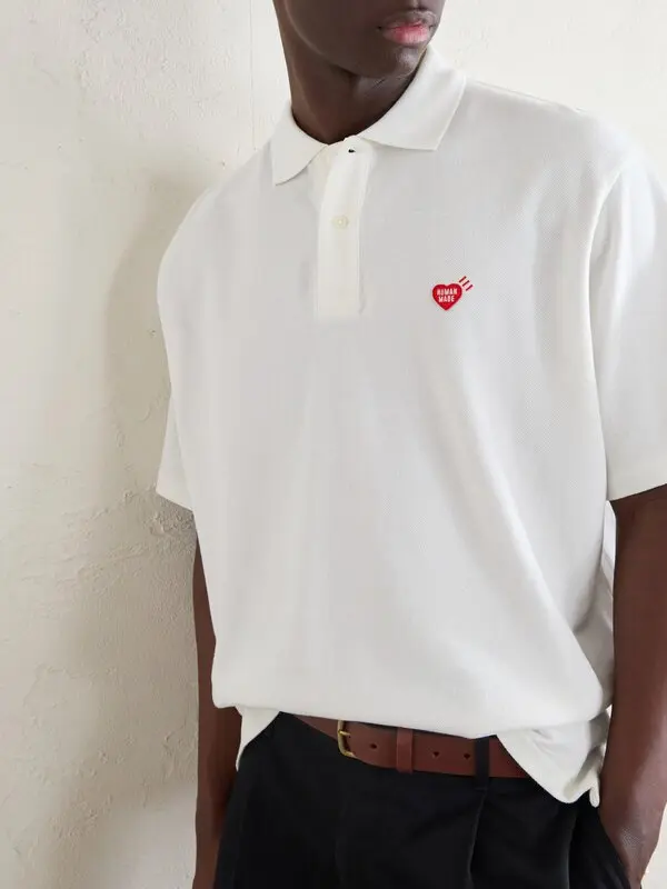 HUMAN MADE Logo-detailed Cotton-piqué Polo Shirt