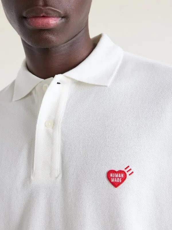 HUMAN MADE Logo-detailed Cotton-piqué Polo Shirt