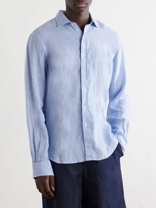 Polo Ralph Lauren Checked-woven Linen Shirt