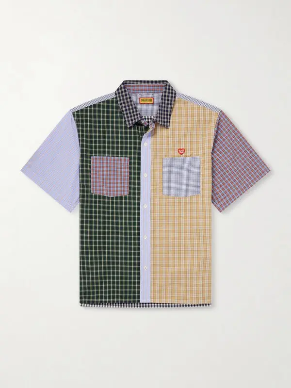 HUMAN MADE Logo-appliquéd Checked Cotton Shirt - Multi
