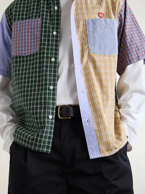 HUMAN MADE Logo-appliquéd Checked Cotton Shirt