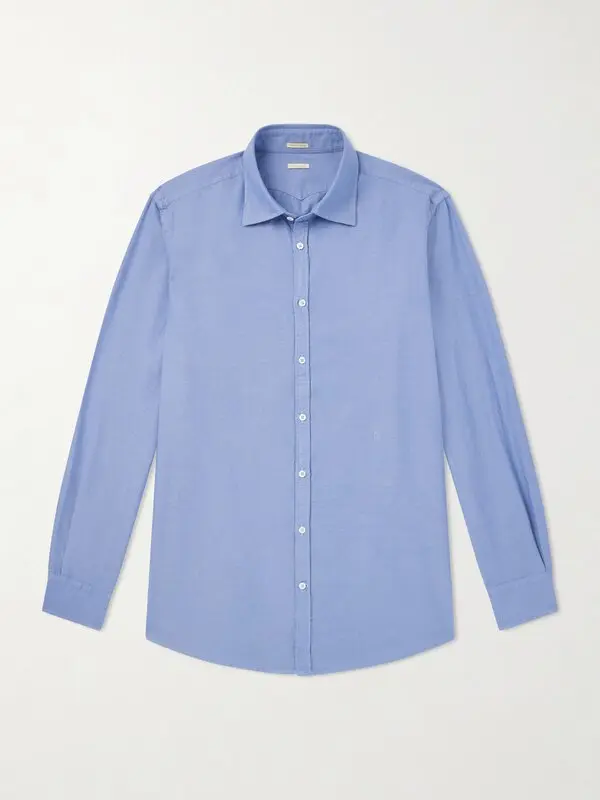 Massimo Alba Genova Cotton-chambray Shirt - Blue
