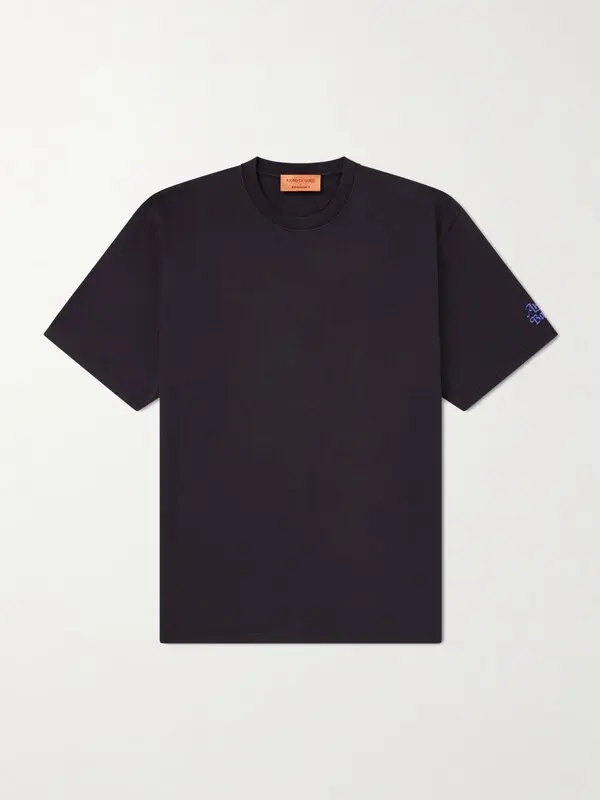 A KIND OF GUISE Basso Logo-printed Cotton-jersey T-shirt - Black