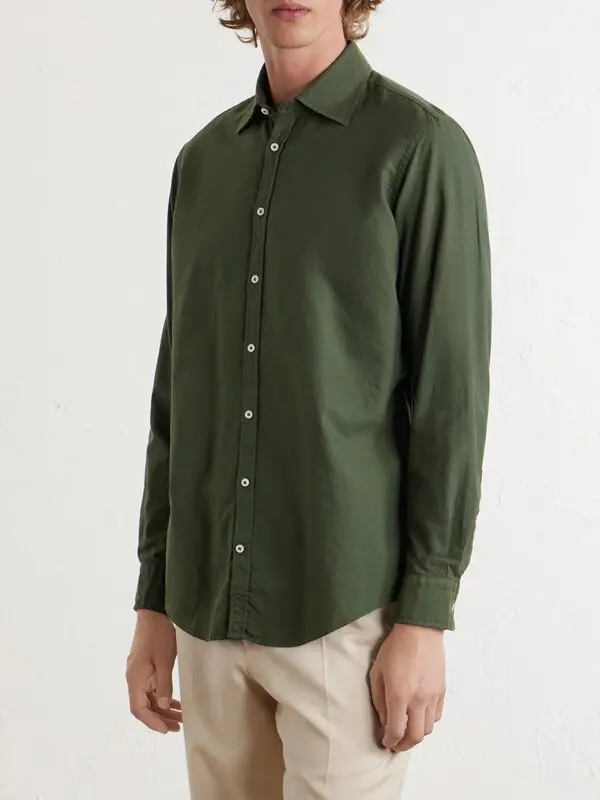 Massimo Alba Genova Cotton-chambray Shirt