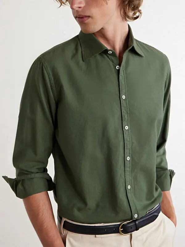 Massimo Alba Genova Cotton-chambray Shirt