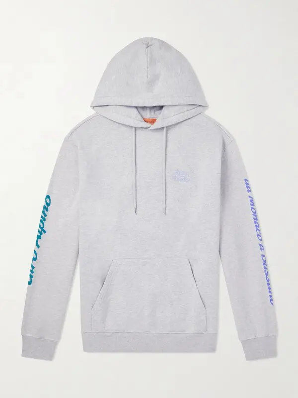 A KIND OF GUISE Basso Giro Alpino Logo-detailed Cotton-jersey Hoodie - Gray
