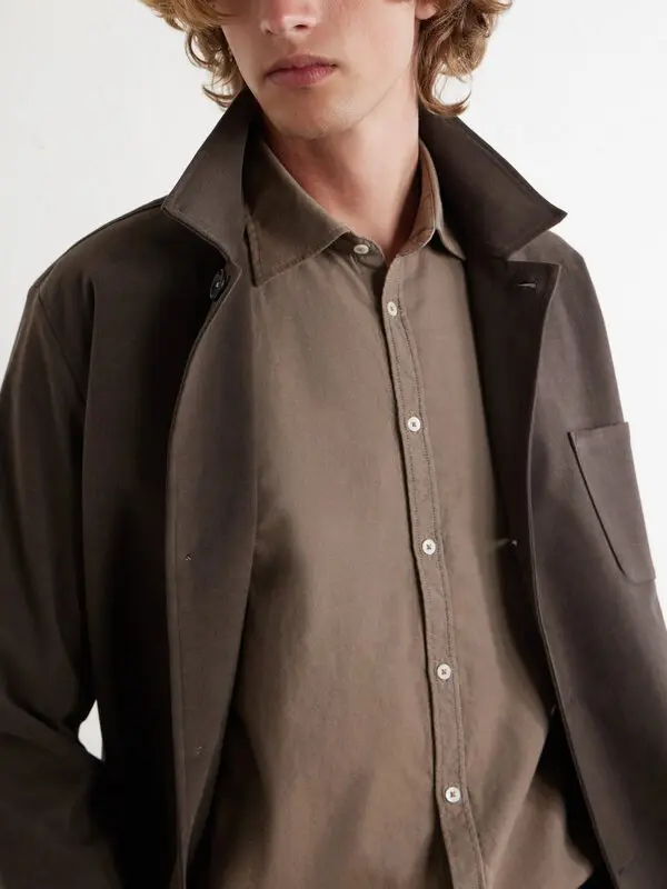 Massimo Alba Genova Cotton-chambray Shirt - Brown