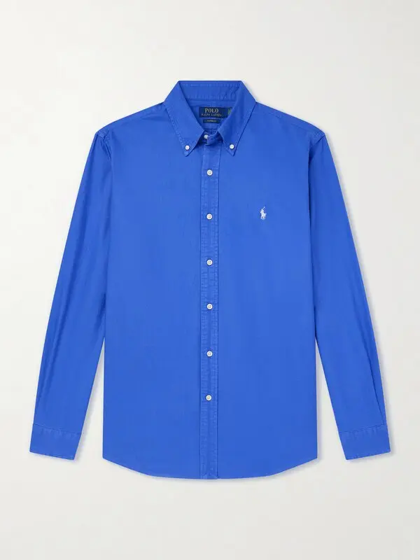 Polo Ralph Lauren Logo-embroidered Cotton Shirt - Blue