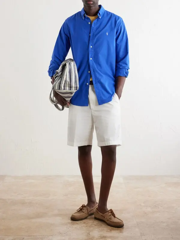 Polo Ralph Lauren Logo-embroidered Cotton Shirt - Blue