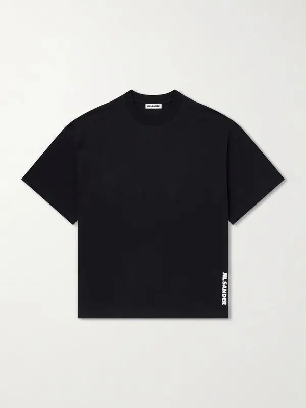 JIL SANDER Logo-print Cotton-jersey T-shirt - Black