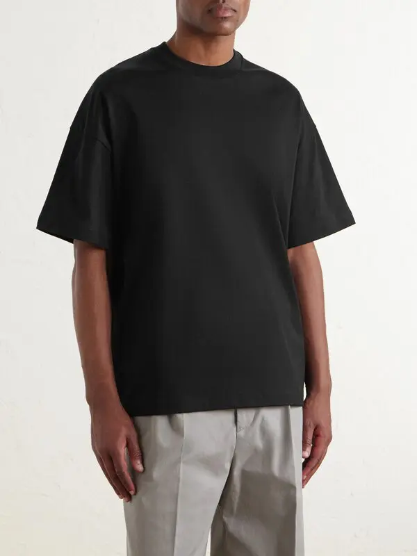 JIL SANDER Logo-print Cotton-jersey T-shirt - Black