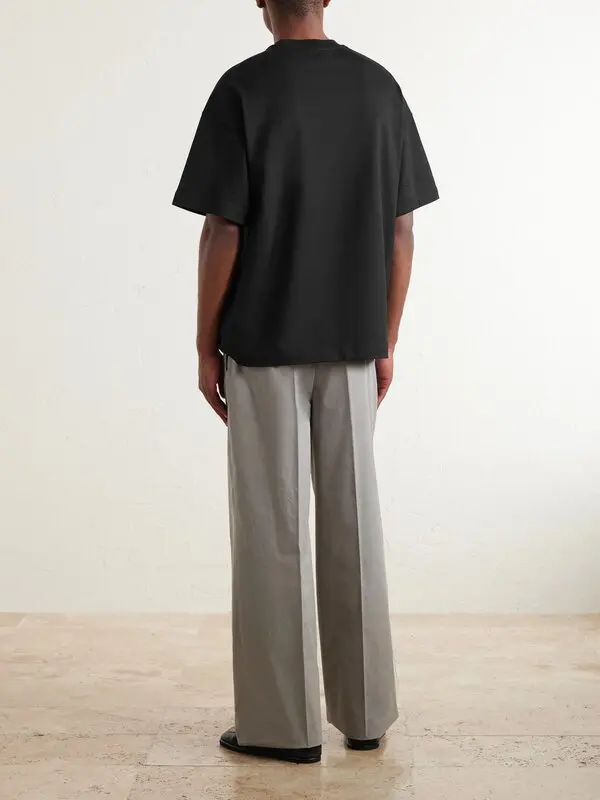 JIL SANDER Logo-print Cotton-jersey T-shirt - Black