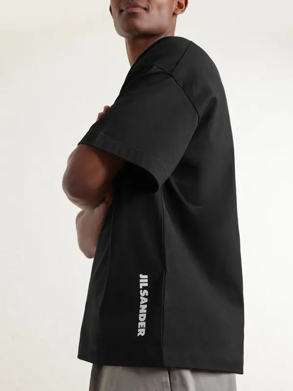 JIL SANDER Logo-print Cotton-jersey T-shirt - Black