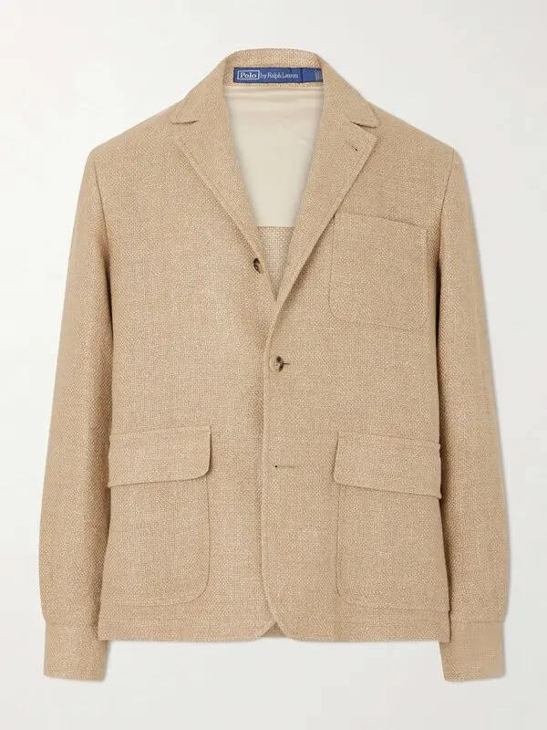 Polo Ralph Lauren Linen And Cotton-blend Woven Blazer - Beige
