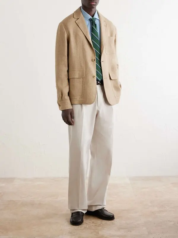 Polo Ralph Lauren Linen And Cotton-blend Woven Blazer