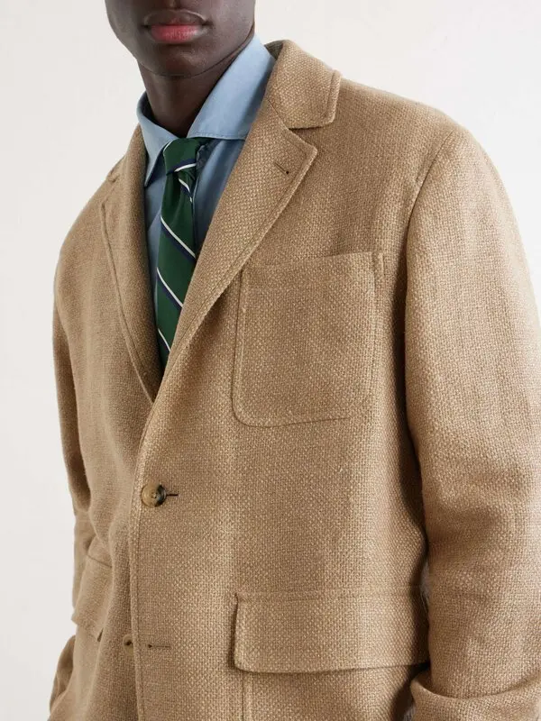 Polo Ralph Lauren Linen And Cotton-blend Woven Blazer