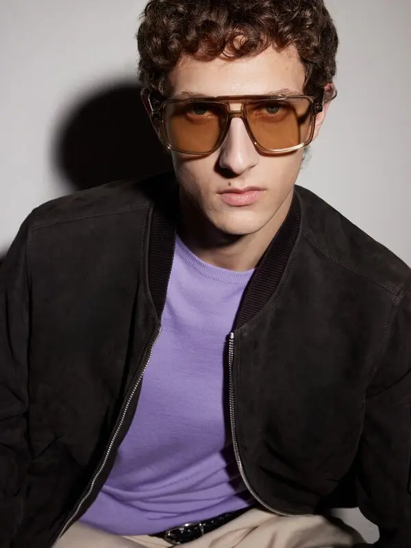TOM FORD Aviator-style Acetate Sunglasses