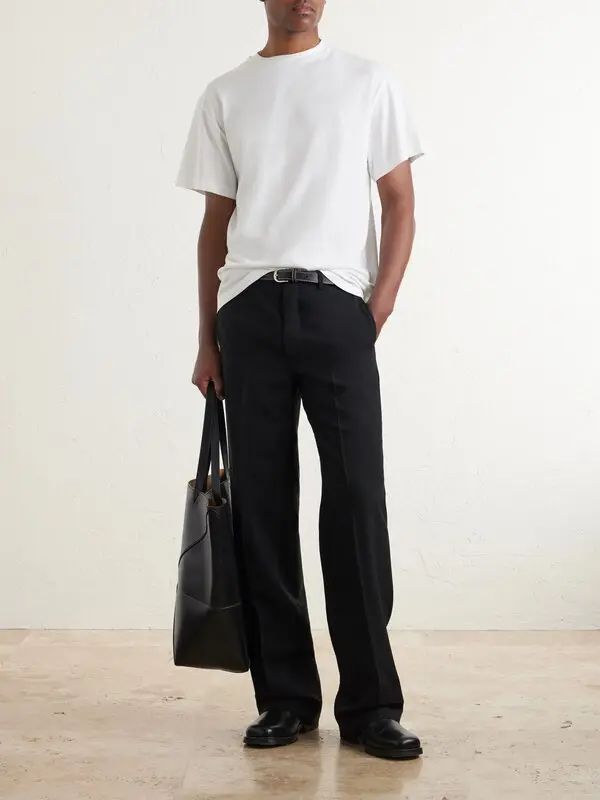 JIL SANDER Three-pack Logo-appliquéd Cotton-jersey T-shirts