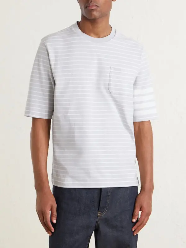 Thom Browne Striped Cotton Jersey T-shirt