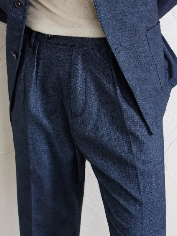 Massimo Alba Stan Straight-leg Pleated Cotton Trousers