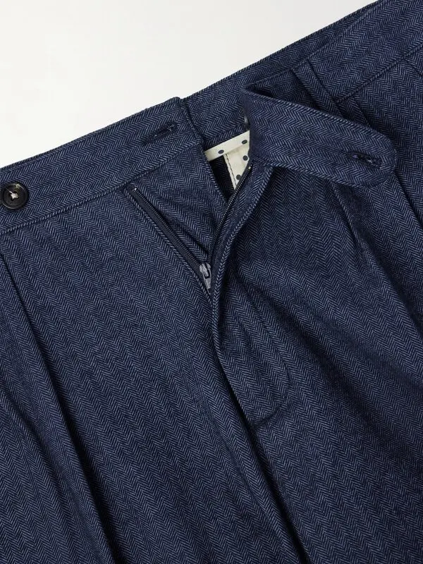 Massimo Alba Stan Straight-leg Pleated Cotton Trousers