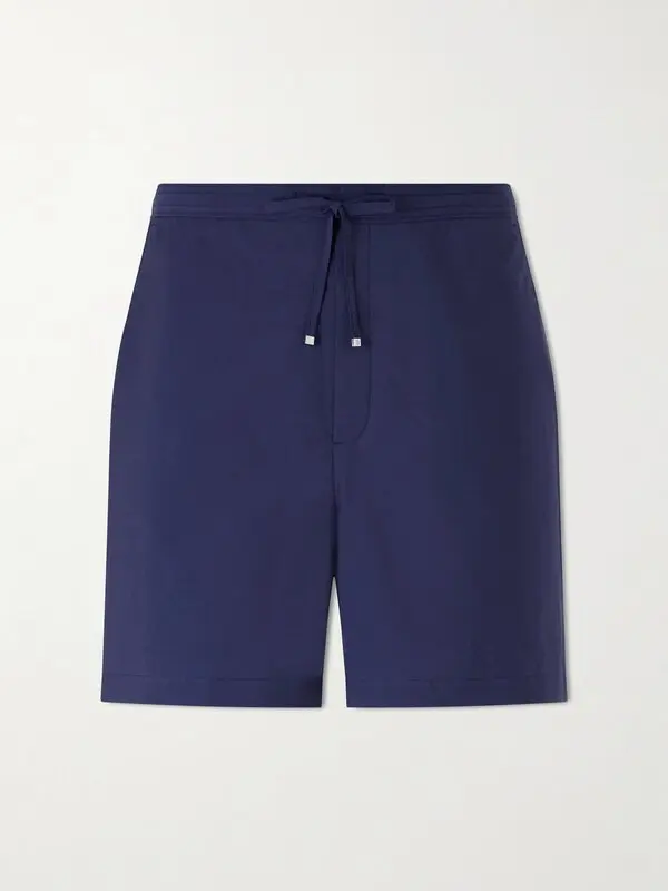 Loewe Paula's Ibiza Straight-leg Cotton-blend Shorts - Blue