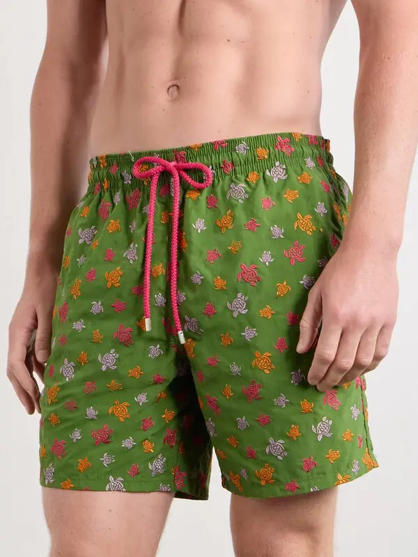 Vilebrequin Printed Drawstring Swim Shorts - Green