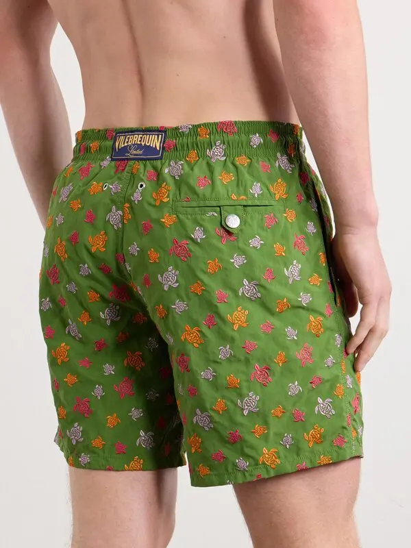 Vilebrequin Printed Drawstring Swim Shorts - Green