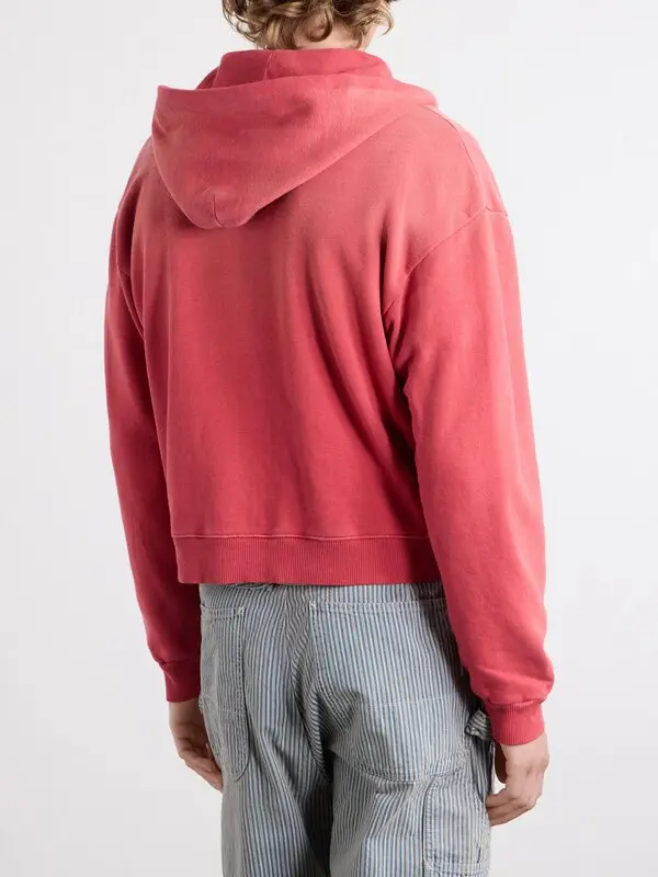 Kapital Distressed Cotton-jersey Zip-up Hoodie