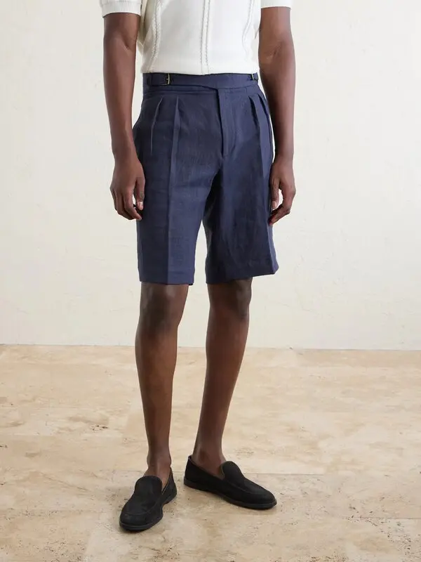 Anderson & Sheppard Gurkha Straight-leg Wool-blend Shorts