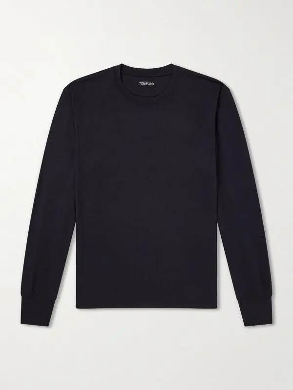 TOM FORD Slim-fit Lyocell And Cotton-blend Jersey T-shirt - Black