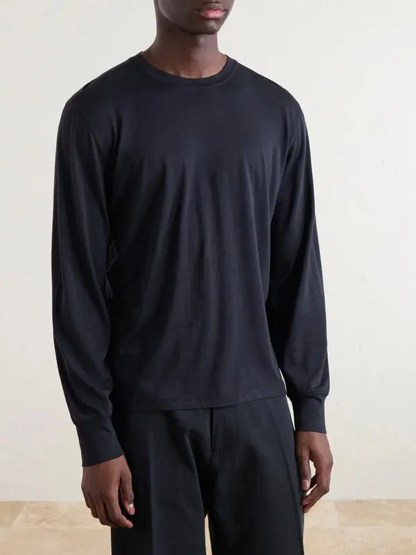 TOM FORD Slim-fit Lyocell And Cotton-blend Jersey T-shirt - Black