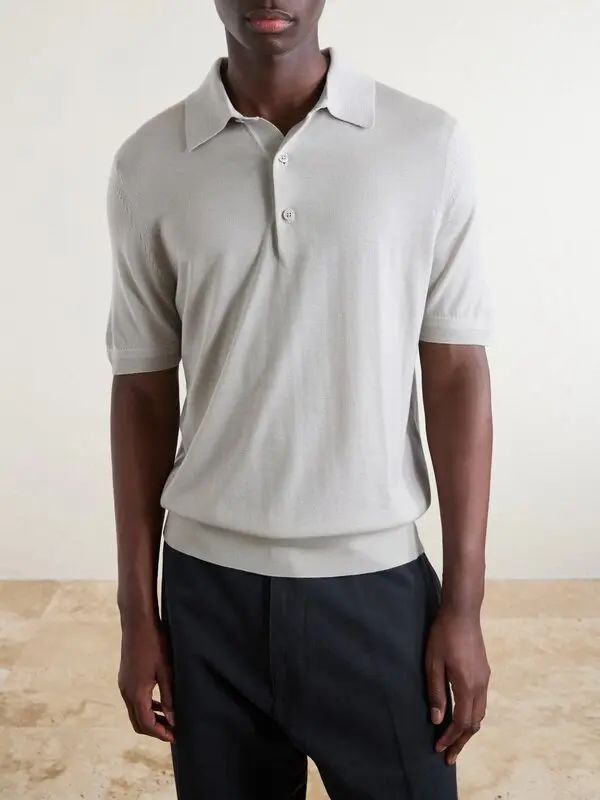 TOM FORD Cashmere And Silk-blend Polo Shirt