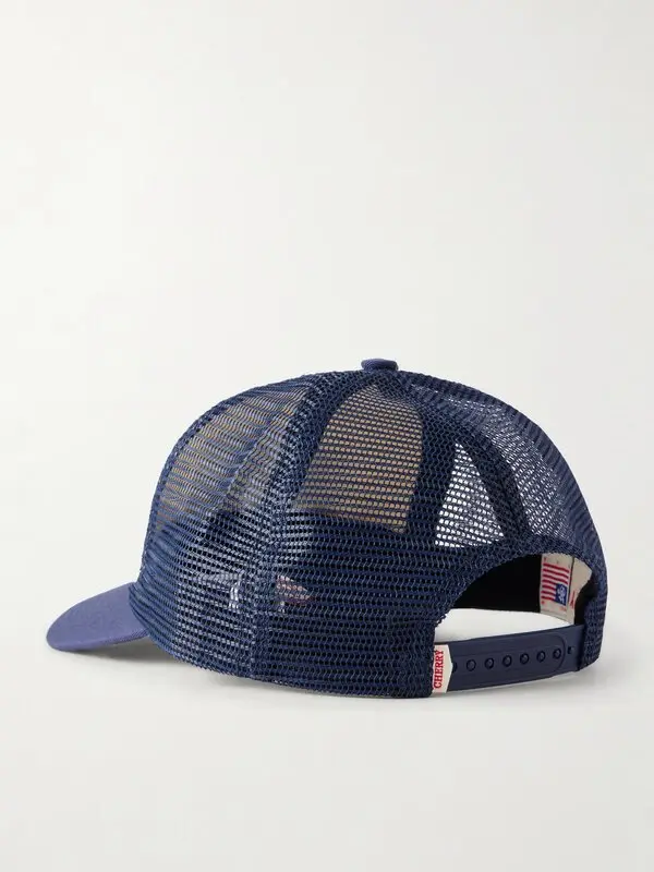 CHERRY LOS ANGELES 6 Star Logo-embroidered Studded Canvas And Mesh Trucker Cap
