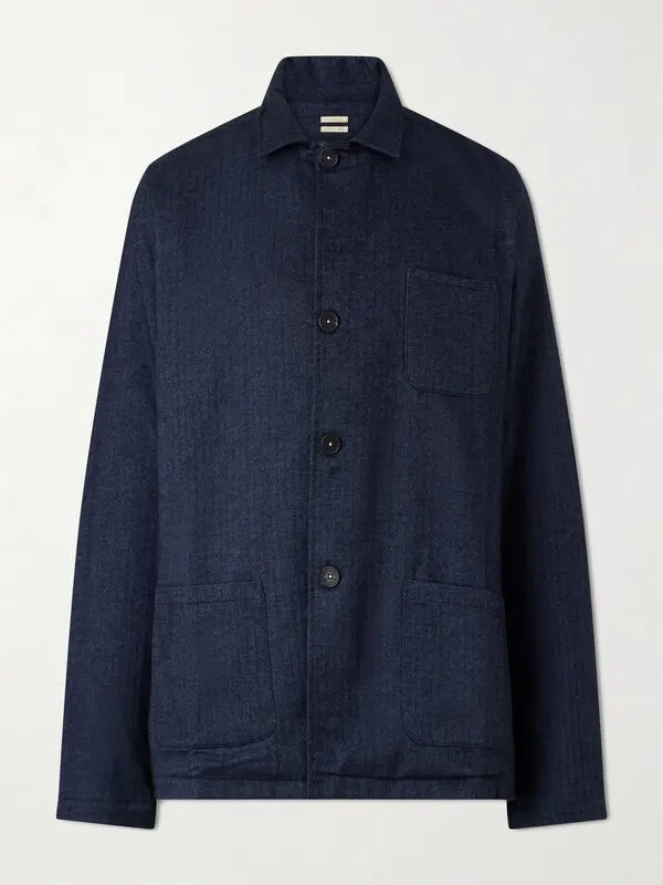 Massimo Alba Florida Cotton Suit Jacket - Blue