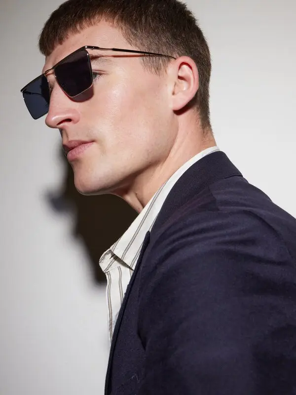Oliver Spencer Jil Sander Edition 2 Aviator-style Metal Sunglasses