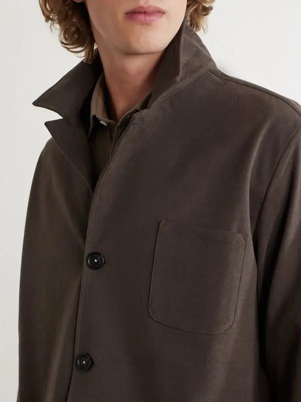 Massimo Alba Florida Cotton-blend Moleskin Overshirt