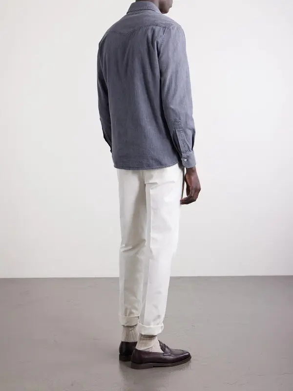 Brunello Cucinelli Denim Shirt - Gray
