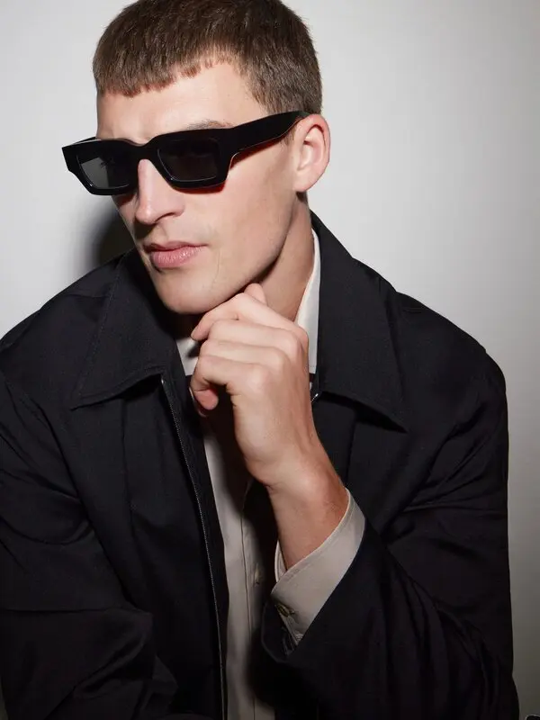 Oliver Spencer X Jil Sander Edition 6 Square-frame Sunglasses - Black